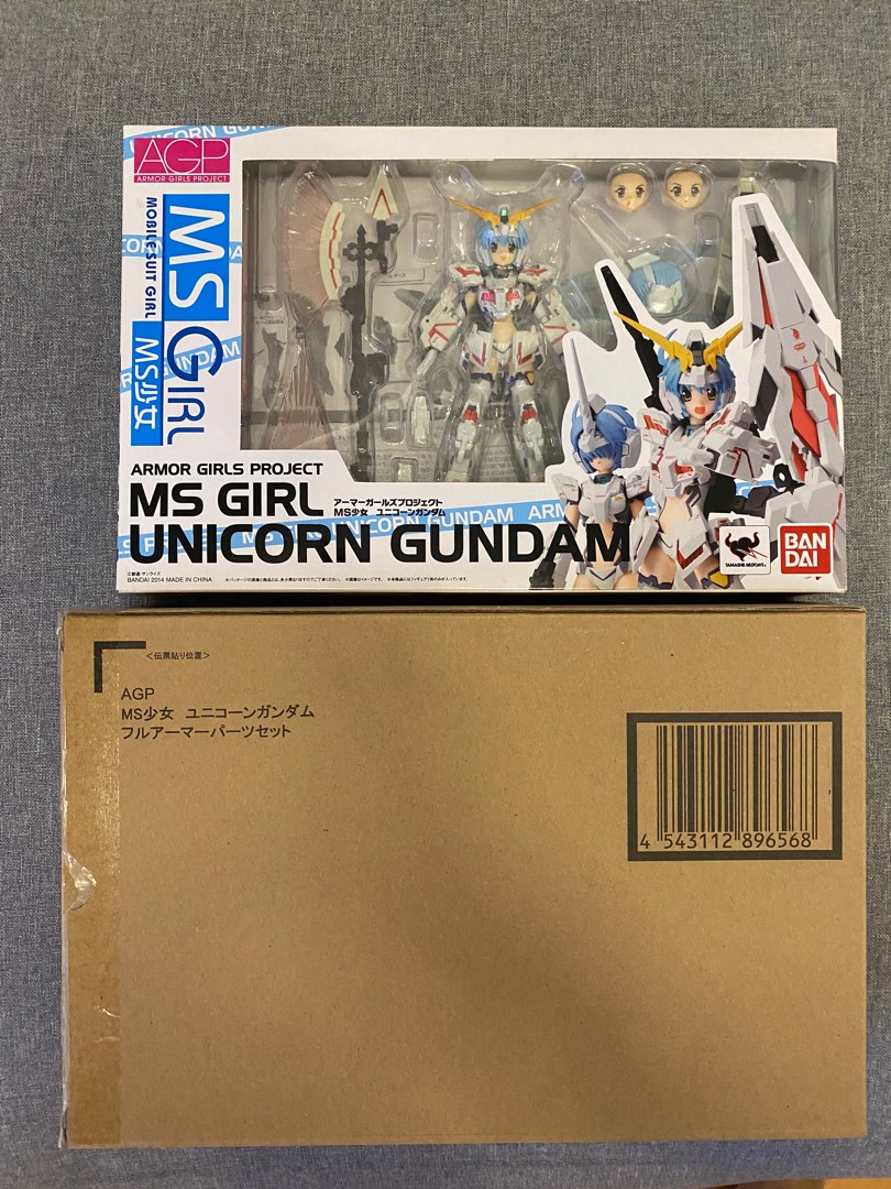 Bandai AGP MS Girl MS少女 Full Armor Unicorn Gundam Unicorn FA 全裝甲 獨角獸高達 一套, 興趣及遊戲, 玩具 & 遊戲類 ...