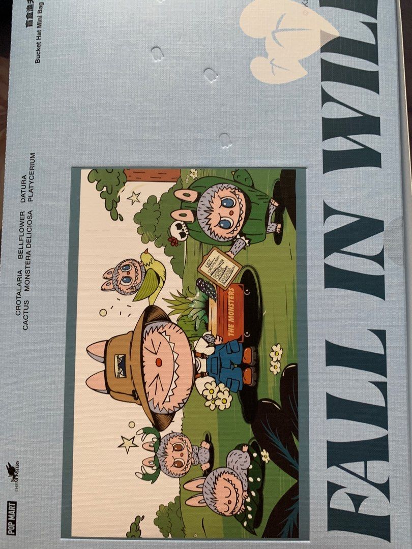 BNIF BASIC SET OF 6: Labubu Fall in wild bucket hat Blindbox bag pouch ...