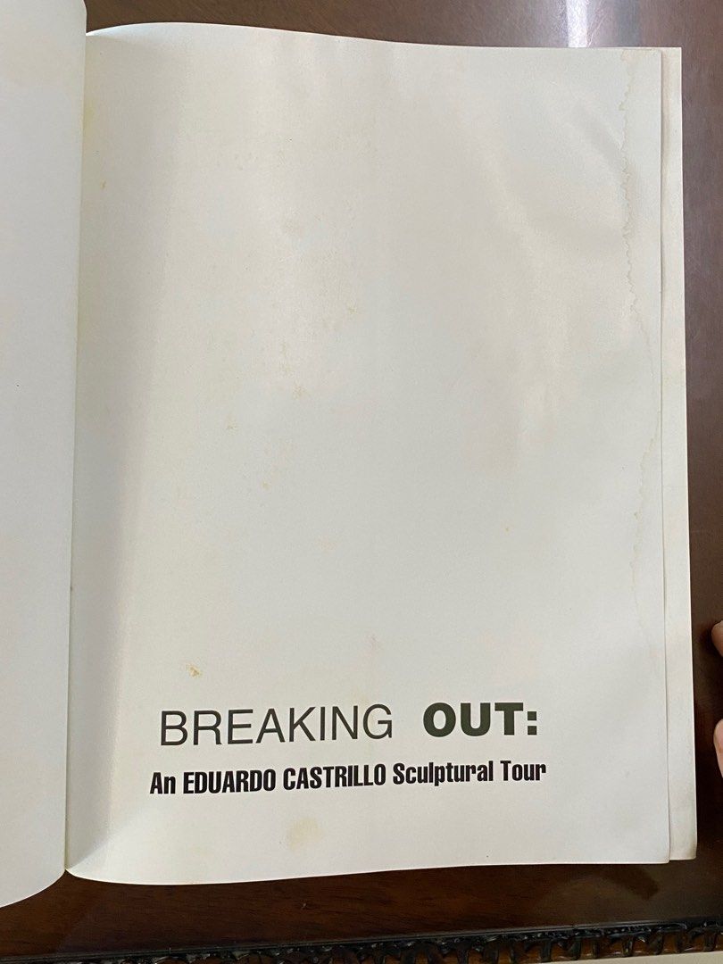 Breaking Out Eduardo Castrillo - Art Book National Sculpture works ...