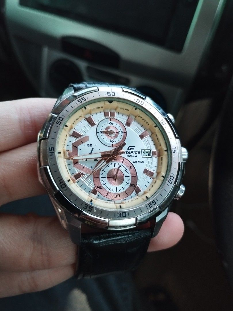 Casio Ediface Chronograph, Fesyen Pria, Jam Tangan di Carousell