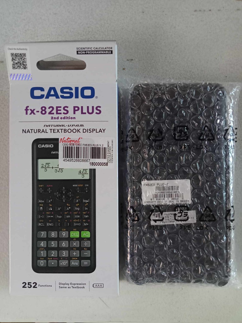 CASIO fx-82ES PLUS SCIENTIFIC CALCULATOR, Computers & Tech, Office & Business Technology on ...
