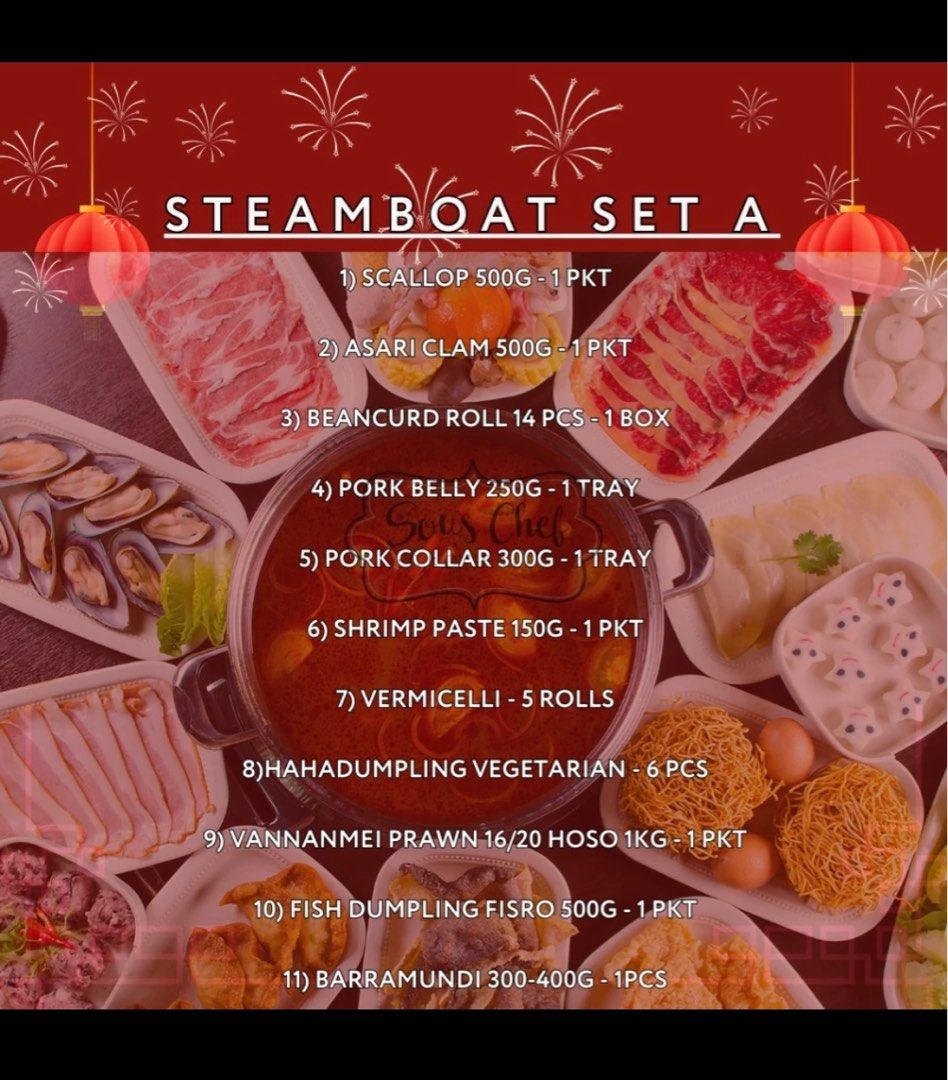 [CNY] PREMIUM HOT POT BUNDLE SET / STEAMBOAT SET/ CHINESE NEW YEAR ...