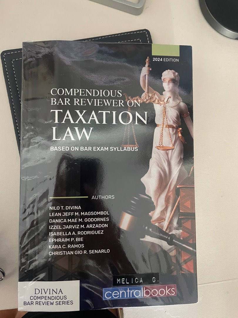 Compendious Bar Reviewer on Taxation Law 2024, Hobbies & Toys, Books ...