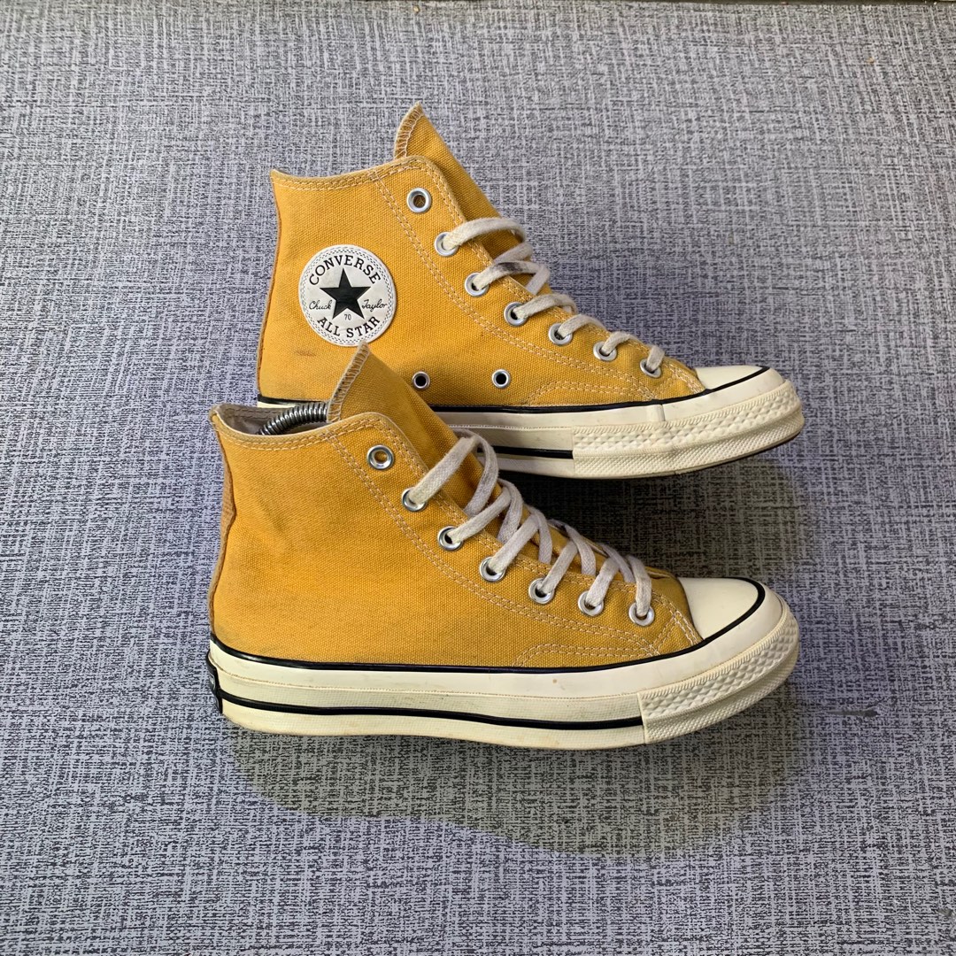 Converes Yellow Chuck 70 Size 37,5/24CM, Fesyen Wanita, Sepatu di Carousell