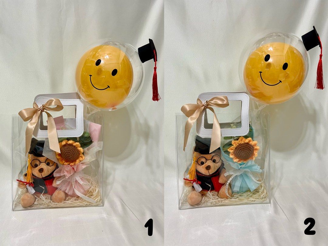 Crochet Graduation Bouquet Crochet Flower Balloon Birthday Gift Ideas ...