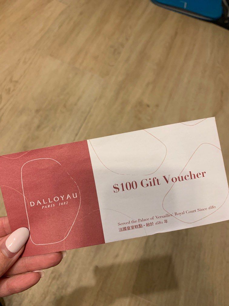 Dalloyau $100 gift voucher, 門票＆禮券, 現金券、兌換券、禮券 - Carousell