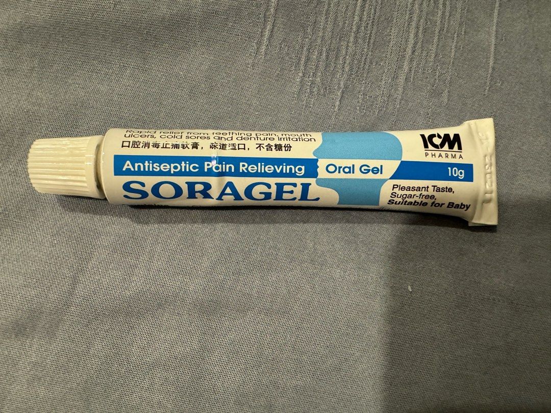 ICM Pharma Soragel Antiseptic Oral Gel 10g, Health & Nutrition, Medical ...