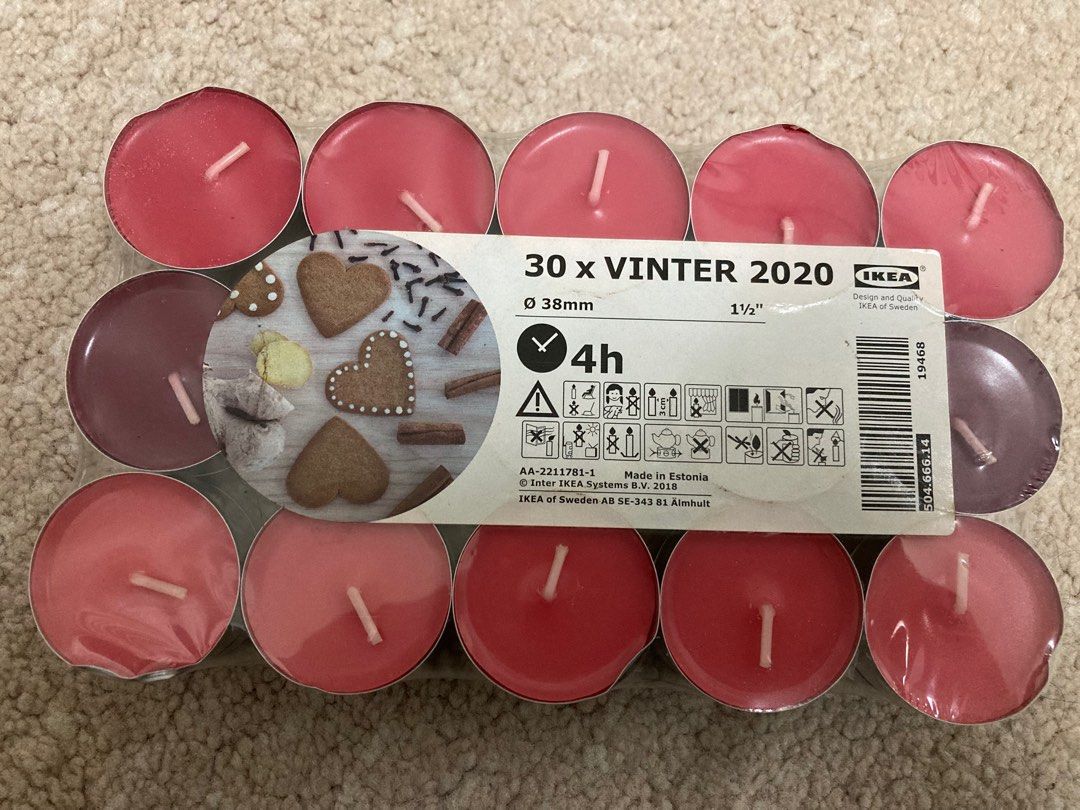 IKEA 30 pcs scented candle, Furniture & Home Living, Lighting & Fans, Lighting on Carousell
