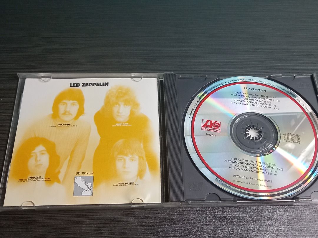 Led Zeppelin First Album 1969, Hobbies & Toys, Music & Media, CDs ...