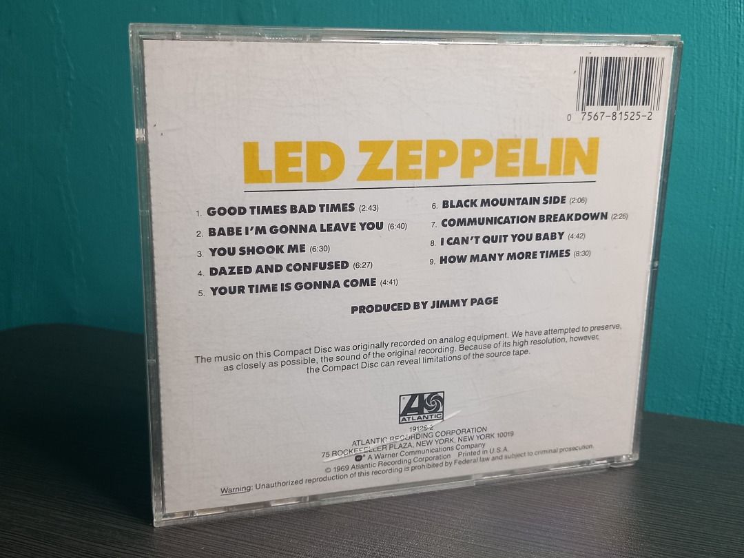 Led Zeppelin First Album 1969, Hobbies & Toys, Music & Media, CDs ...