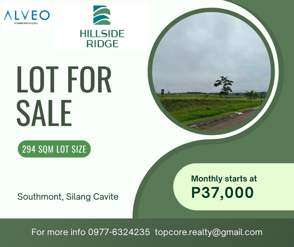 Residential Lot For Sale HILLSIDE RIDGE near Tagaytay and Nuvali ...