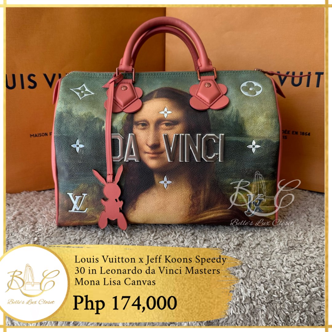 Louis Vuitton x Jeff Koons Speedy 30 Mona Lisa Pink, Luxury, Bags & Wallets on Carousell