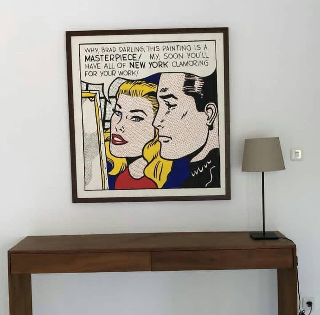 Lukisan Pop Art Roy Lichtstein, Desain & Kerajinan Tangan, Karya Seni ...