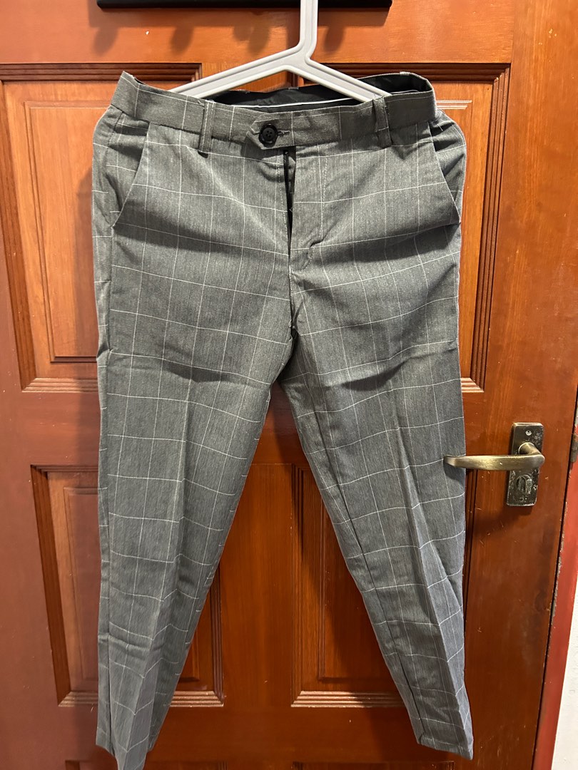 Men checkered pants, Men's Fashion, Bottoms, Trousers on Carousell