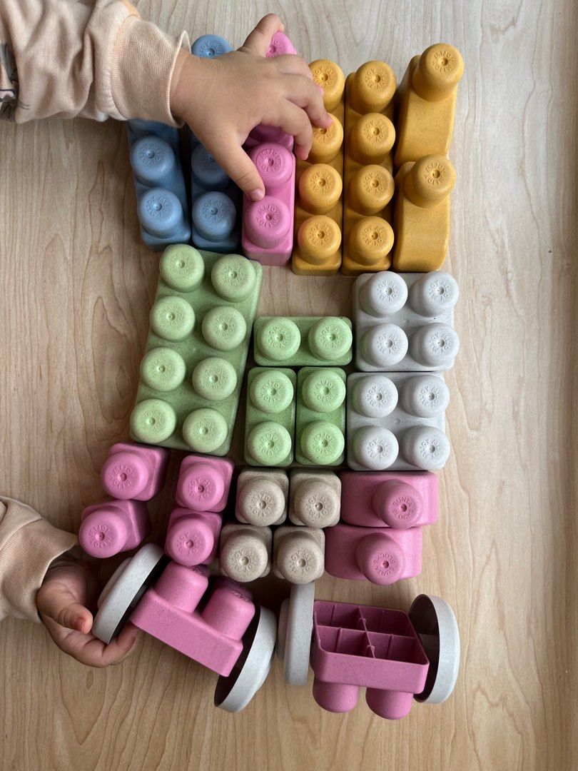 Mijoy Rice Husk Toy Blocks 30 pcs, Babies & Kids, Infant Playtime on ...