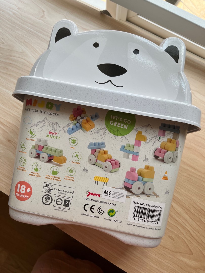 Mijoy Rice Husk Toy Blocks 30 pcs, Babies & Kids, Infant Playtime on ...