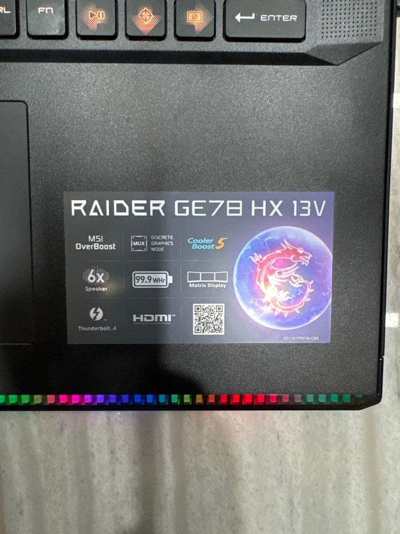 MSI Raider GE78 HX 13V, Computers & Tech, Laptops & Notebooks on Carousell