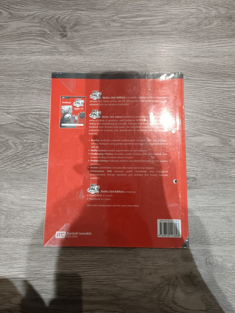 MY PALS ARE HERE MATH'S 3RD EDITION WORKBOOK 1A MARSHALL CAVENDISH ...