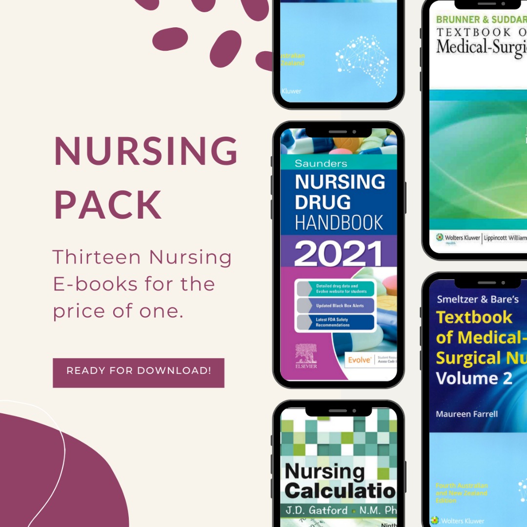 NANDA, Textbook Medical- Surgical, Drug guidebook, etc. (NURSING PACK ...