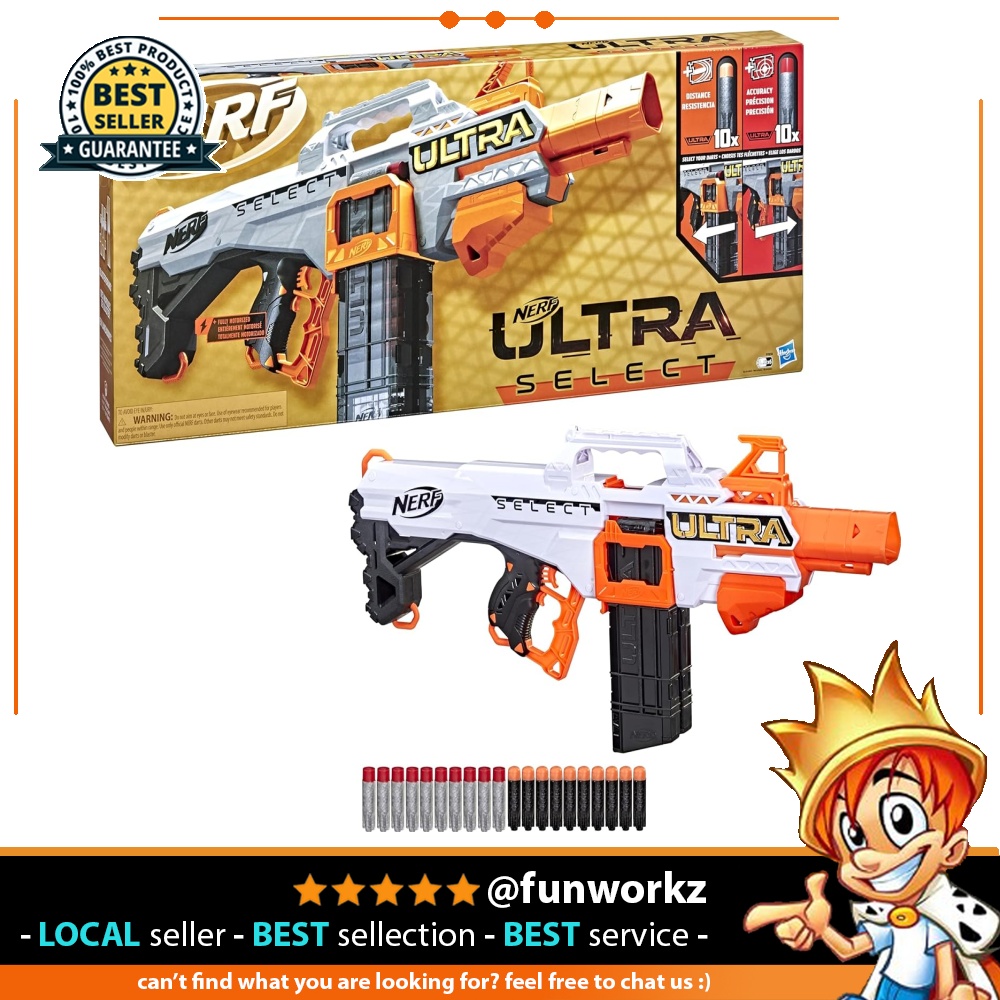 Nerf Ultra Select Fully Motorized Blaster, Fire for Distance or ...
