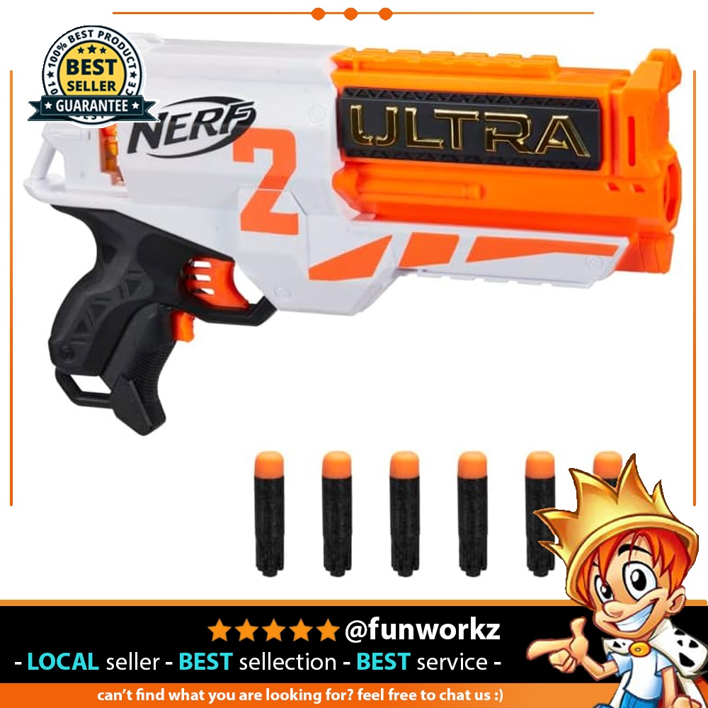NERF Ultra Two Motorised Blaster Fast Back Reloading Includes 6 NERF Ultra Darts Compatible Only with NERF Ultra Darts Brown E7921 Hobbies Toys Toys Games on Carousell