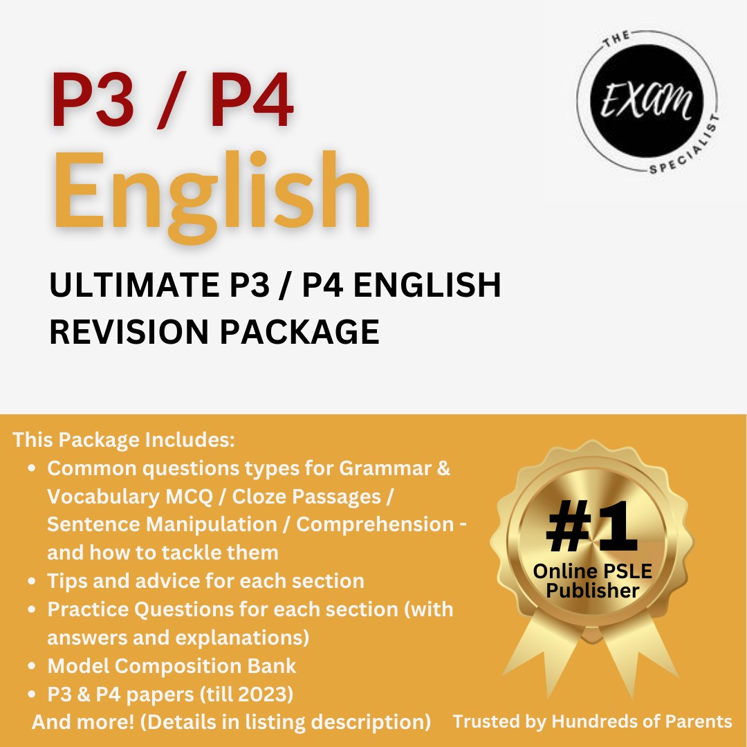 P3 P4 English 2024 Revision Package (P3 English | P4 English | Eng ...