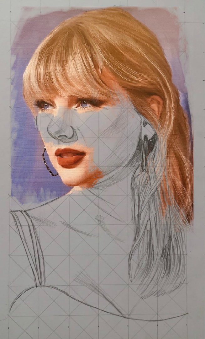 Painting taylor Swift, Hobbies & Toys, Memorabilia & Collectibles, Fan ...