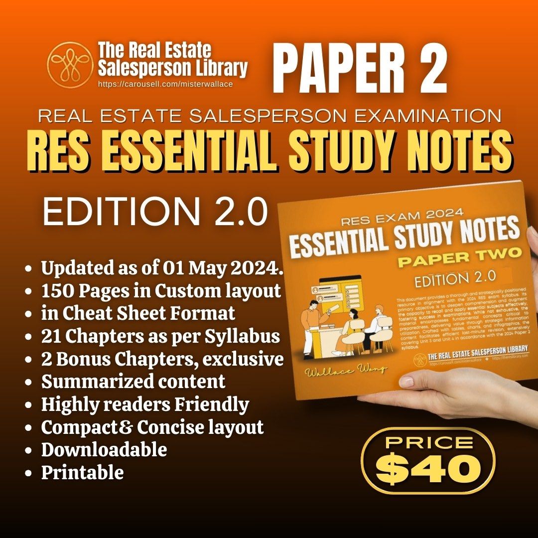 RES Exam Notes 2024 - Essential Study Notes for Paper 2 (Coming soon in ...