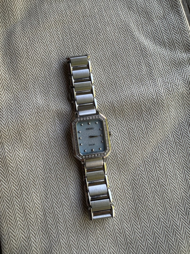 Seiko tank solar watch, Women's Fashion, Watches & Accessories, Watches ...