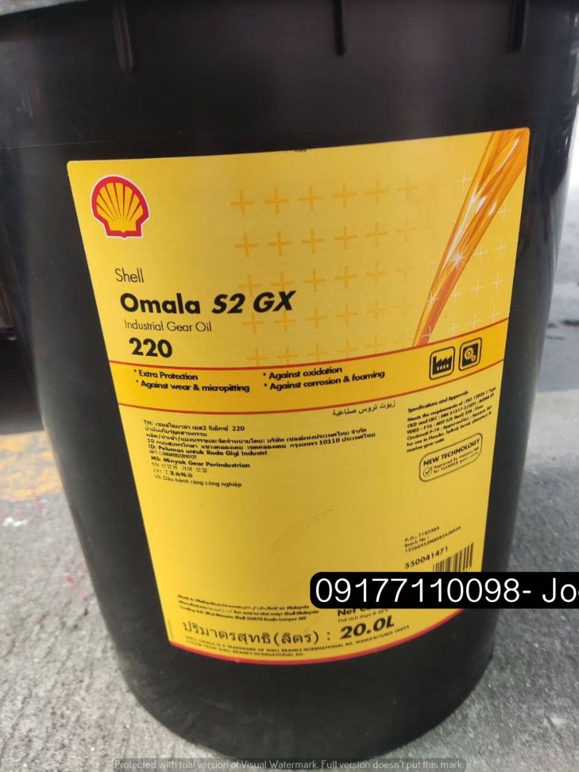 SHELL OMALA INDUSTRIAL GEAR OIL, Commercial & Industrial, Construction ...