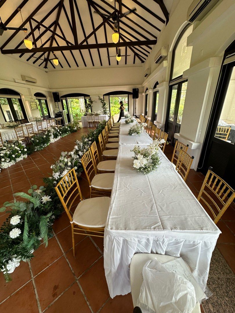 Table and Tiffany chair for rental, solemnisation , wedding, corporate ...