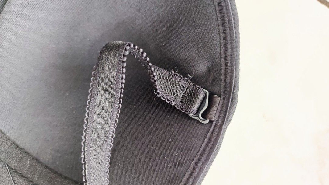 Triumph half cup bra bridal black with anti slips 70C, Women's Fashion ...