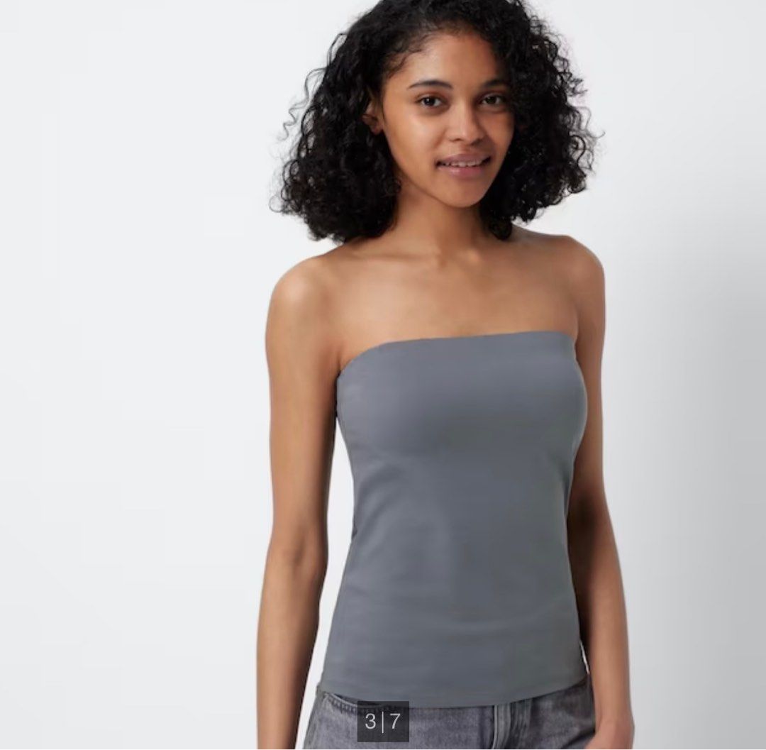 Uniqlo Japan Airism Cotton Bra Tube Top, Women's Fashion, Tops, Sleeveless on Carousell