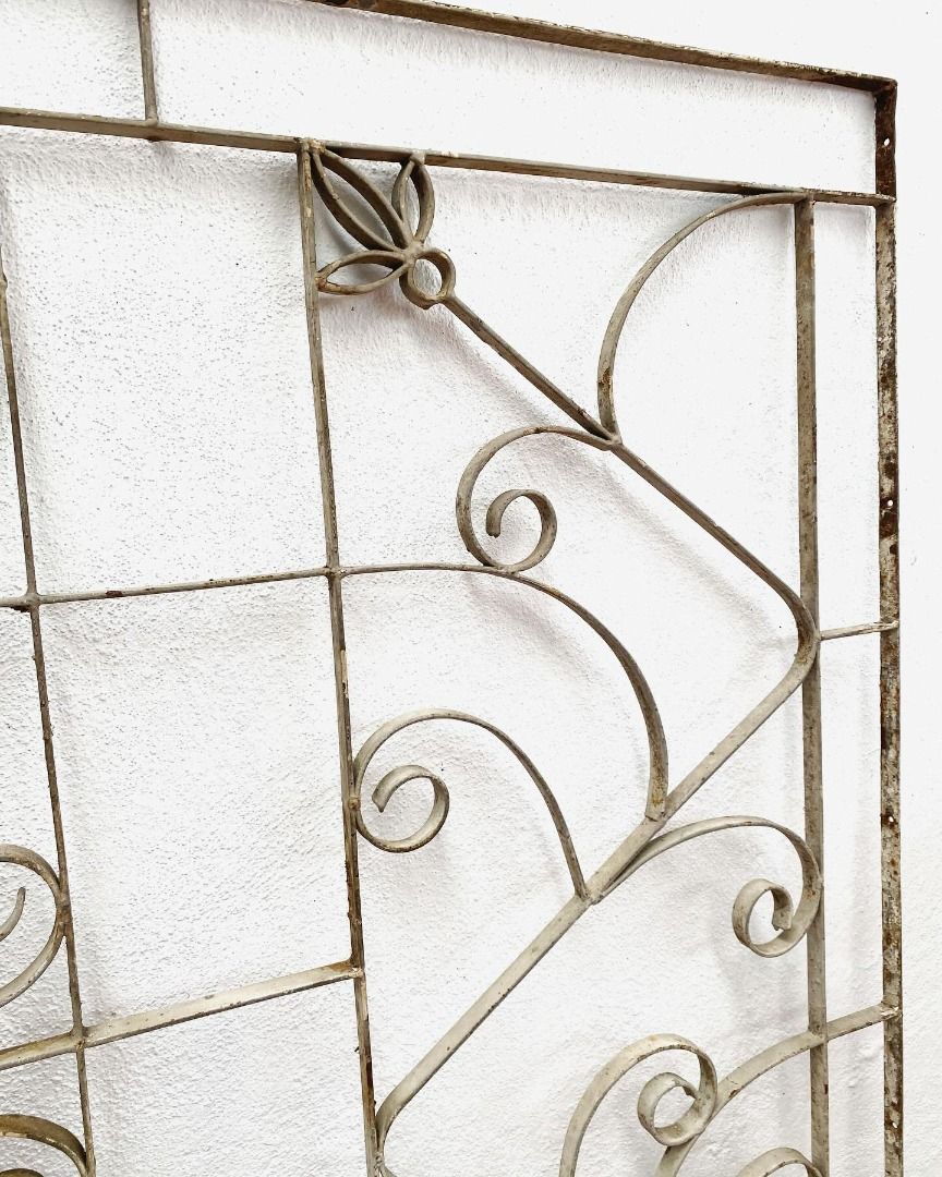 Vintage 1960 Wrought-Iron Window Grille Tingkap Besi Antik, Furniture ...