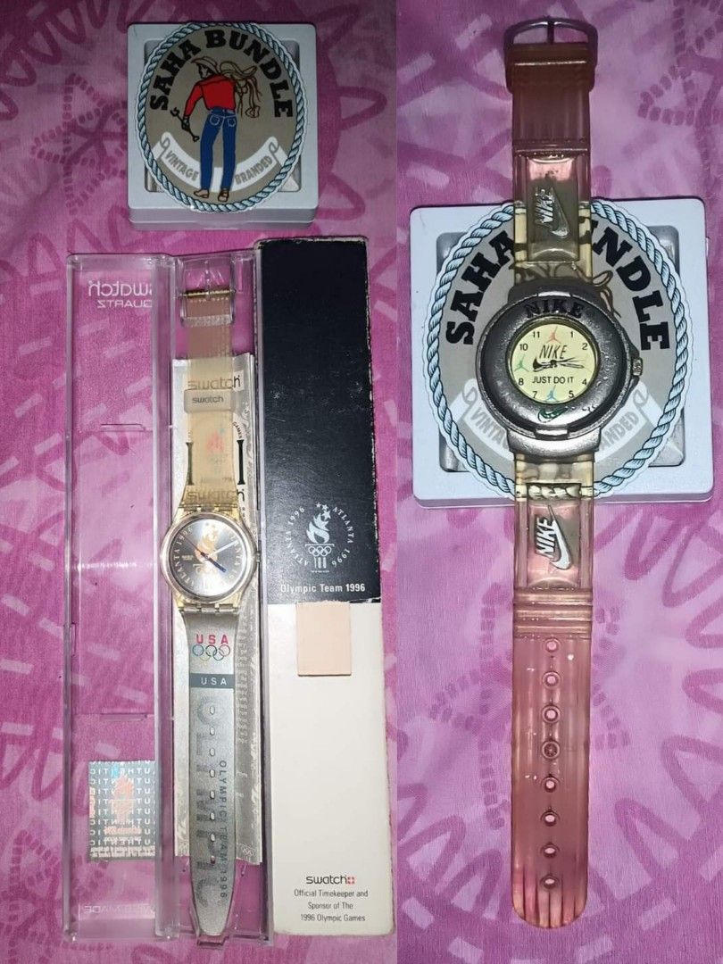 VINTAGE 90'S WATCH SWATCH OLYMPIC USA 1996 LIMITED EDITION NEW OLD ...