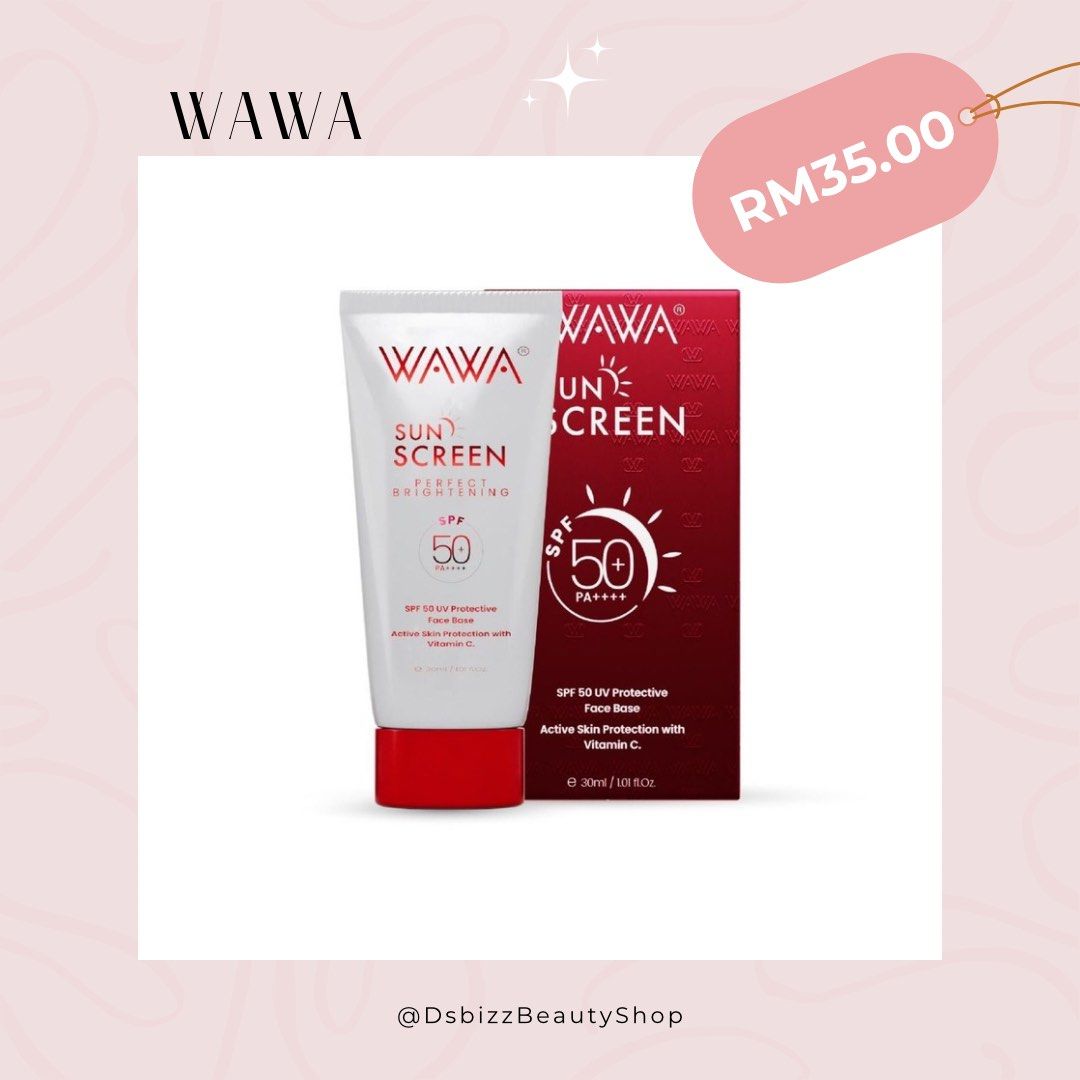 Wawa Perfect Brightening Sunscreen SPF 50++, Beauty & Personal Care ...