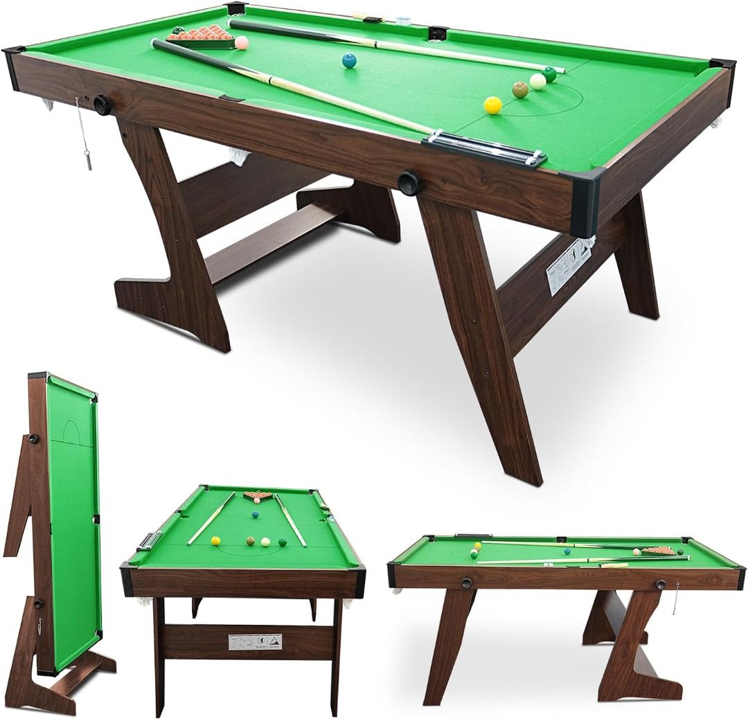 3x6ft Snooker Foldable Billiard Table, Sports Equipment, Sports & Games ...