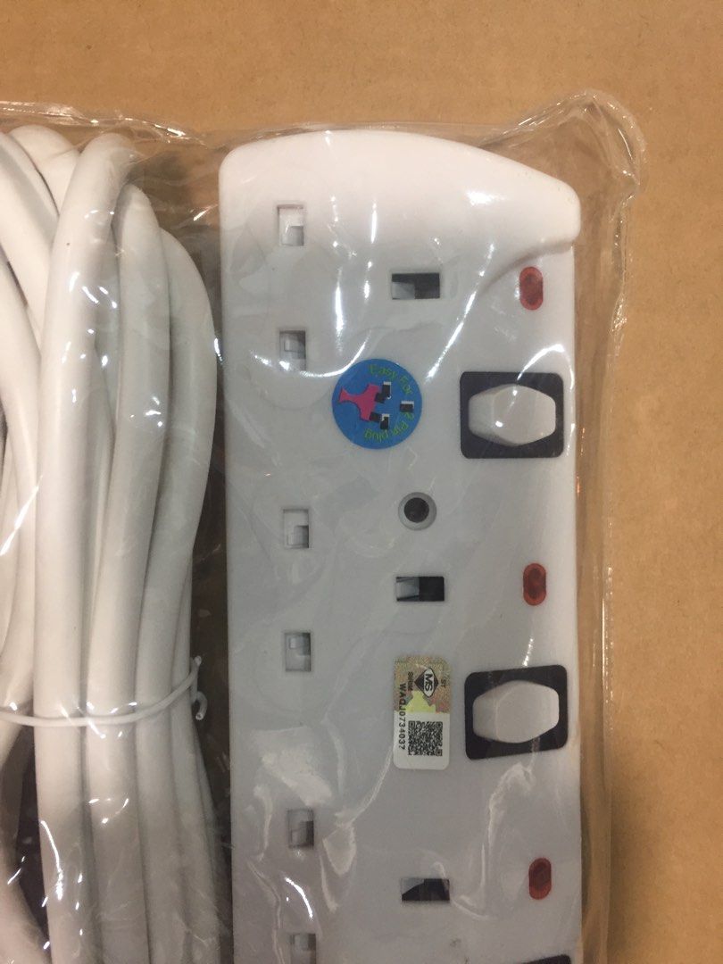 5m 5gang Wire Extension cord (NEW), TV & Home Appliances, Electrical ...