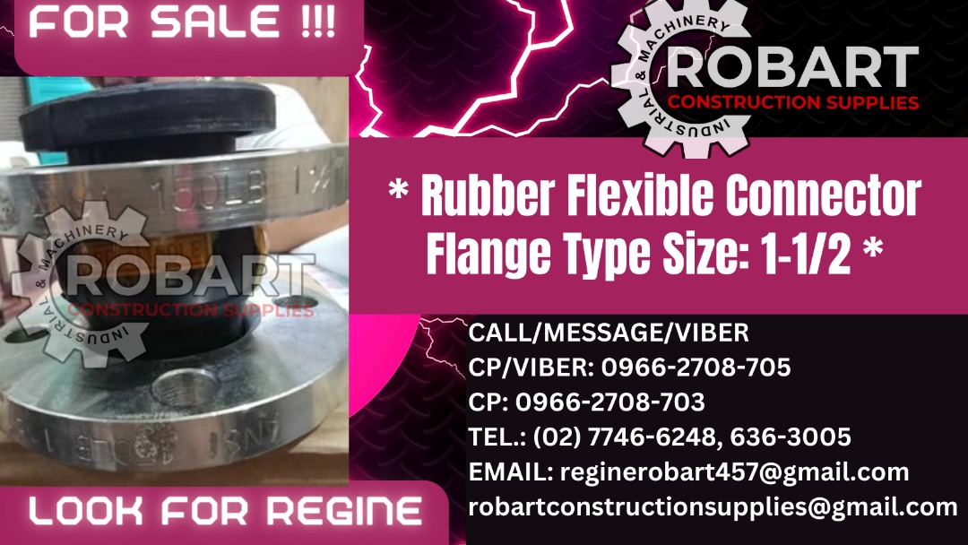 * Rubber Flexible Connector Flange Type Size: 1-1/2 *, Commercial ...
