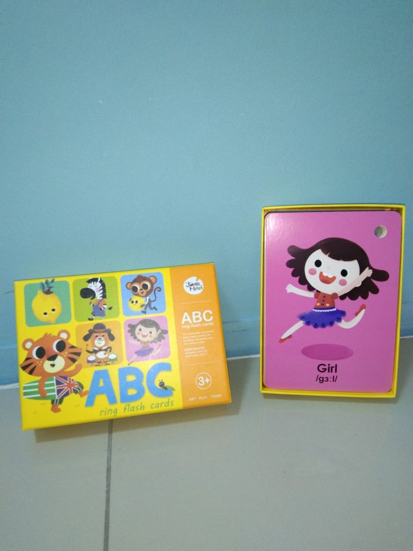 ABC ring flash cards, Babies & Kids, Babies & Kids Fashion on Carousell