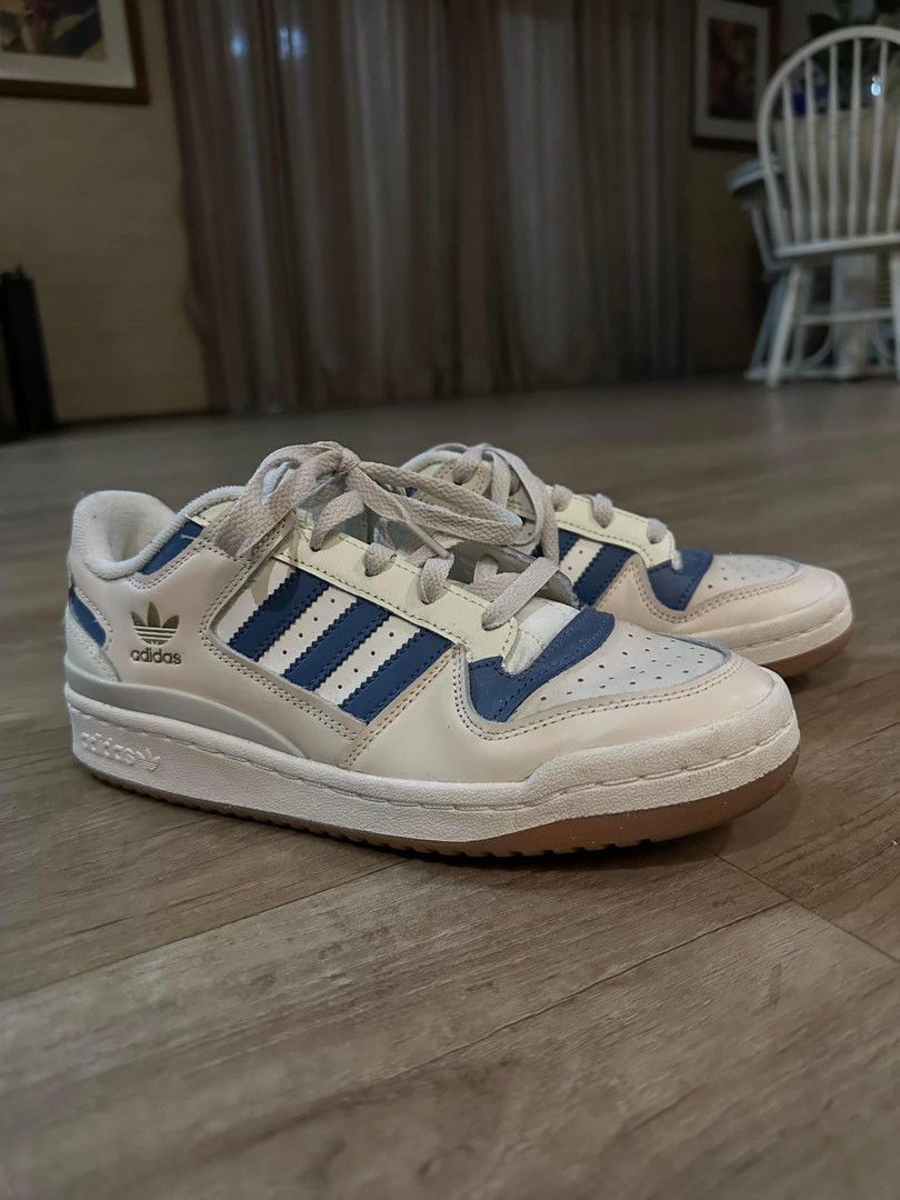 Adidas Forum Low CL White Altered Blue Gum, Women's Fashion, Footwear ...