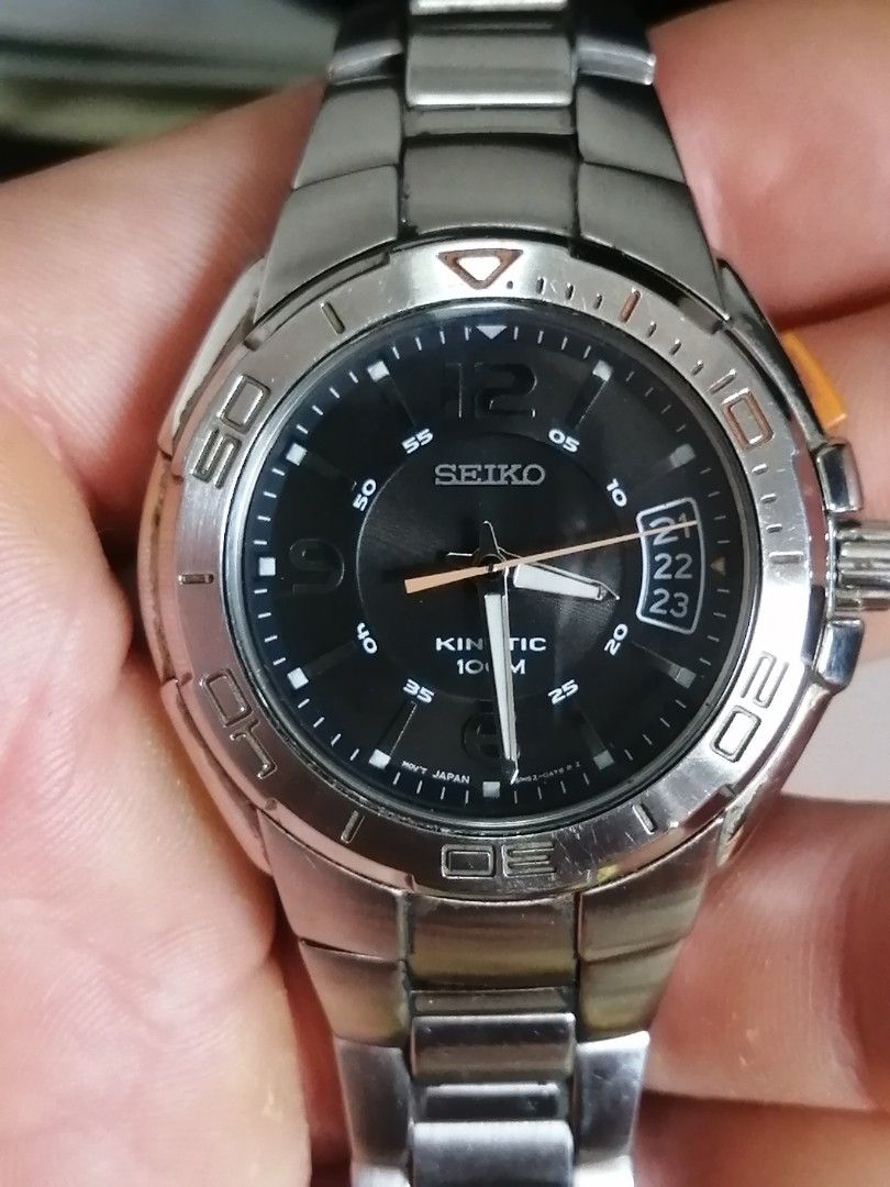 Authentic Seiko kinetic watch not quartz or automatic watch 41mm, Men's ...