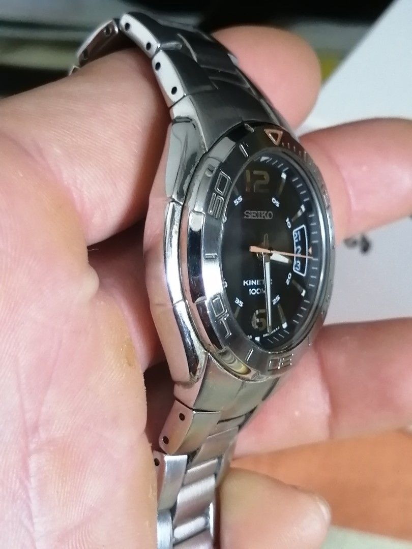 Authentic Seiko kinetic watch not quartz or automatic watch 41mm, Men's ...