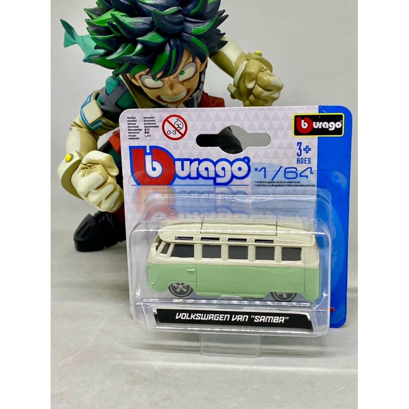 Bburago VOLKSWAGEN VAN SAMBA Light Turquoise Green VW T1 Bus Carrier ...