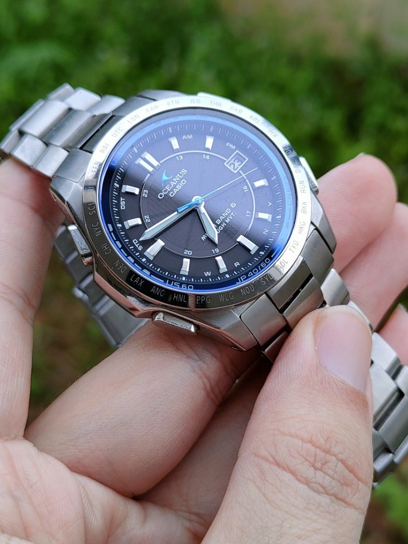 Casio Oceanus T100 Titanium Solar Watch, Luxury, Watches on Carousell