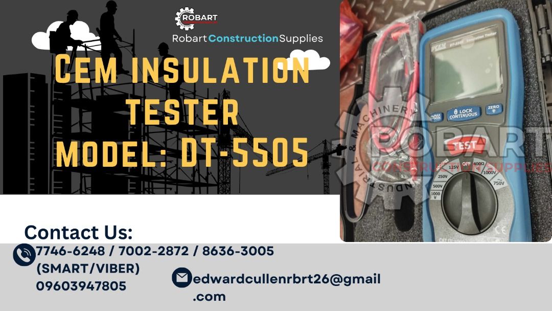Cem insulation tester, Commercial & Industrial, Construction & Building ...