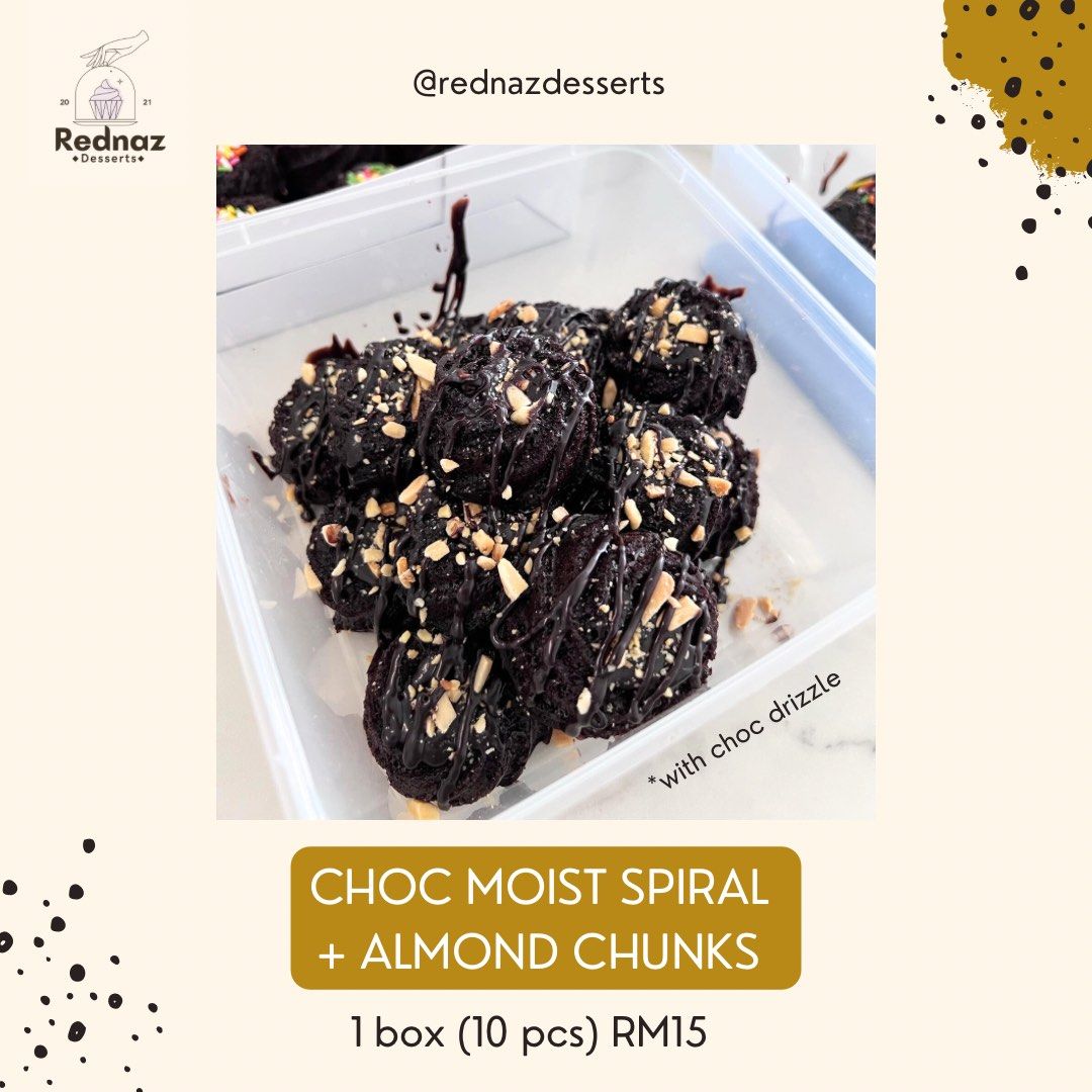 Choc Moist Cake Spiral with fillings / Potluck Raya / Jamuan Raya ...