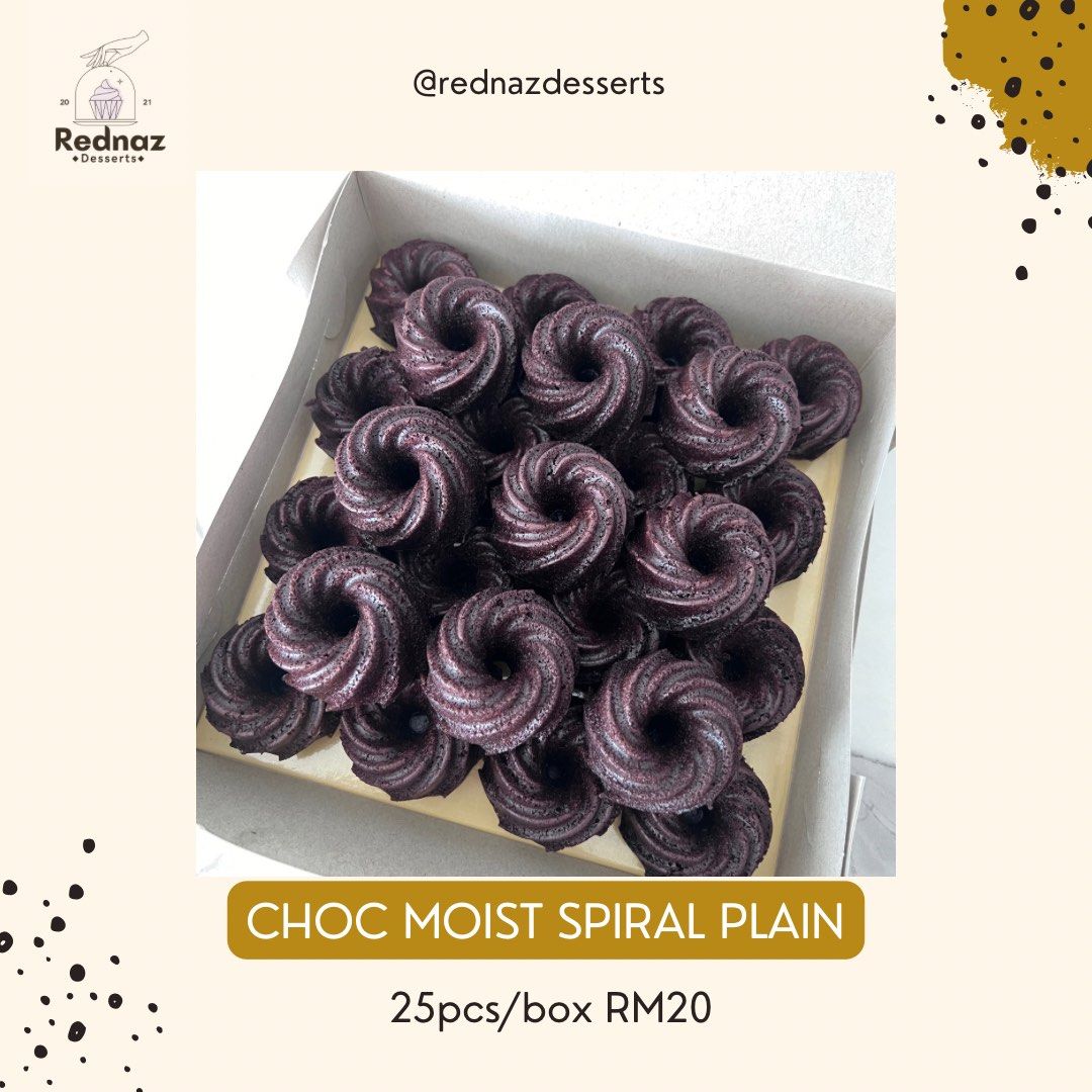 Choc Moist Cake Spiral with fillings / Potluck Raya / Jamuan Raya ...