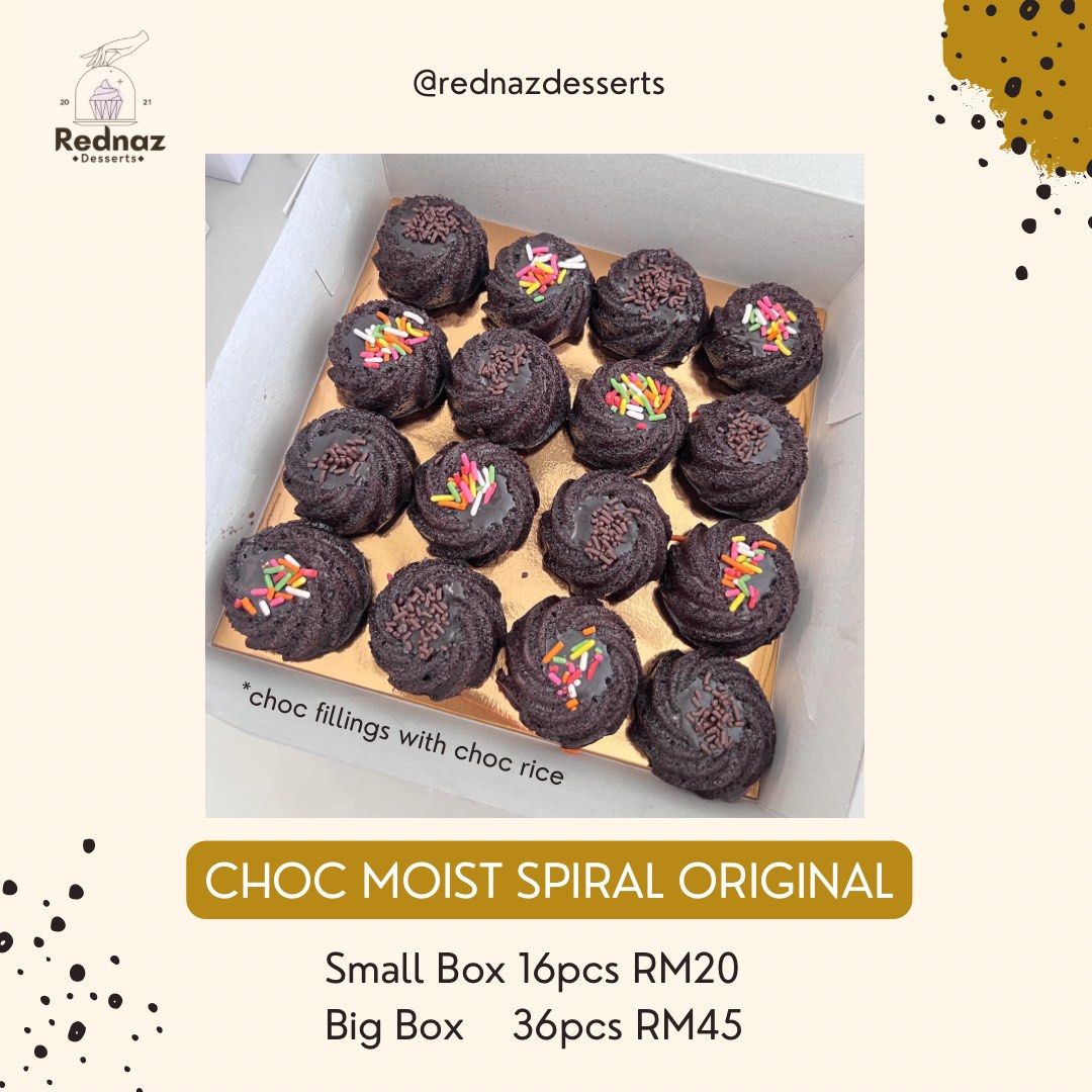 Choc Moist Cake Spiral with fillings / Potluck Raya / Jamuan Raya ...