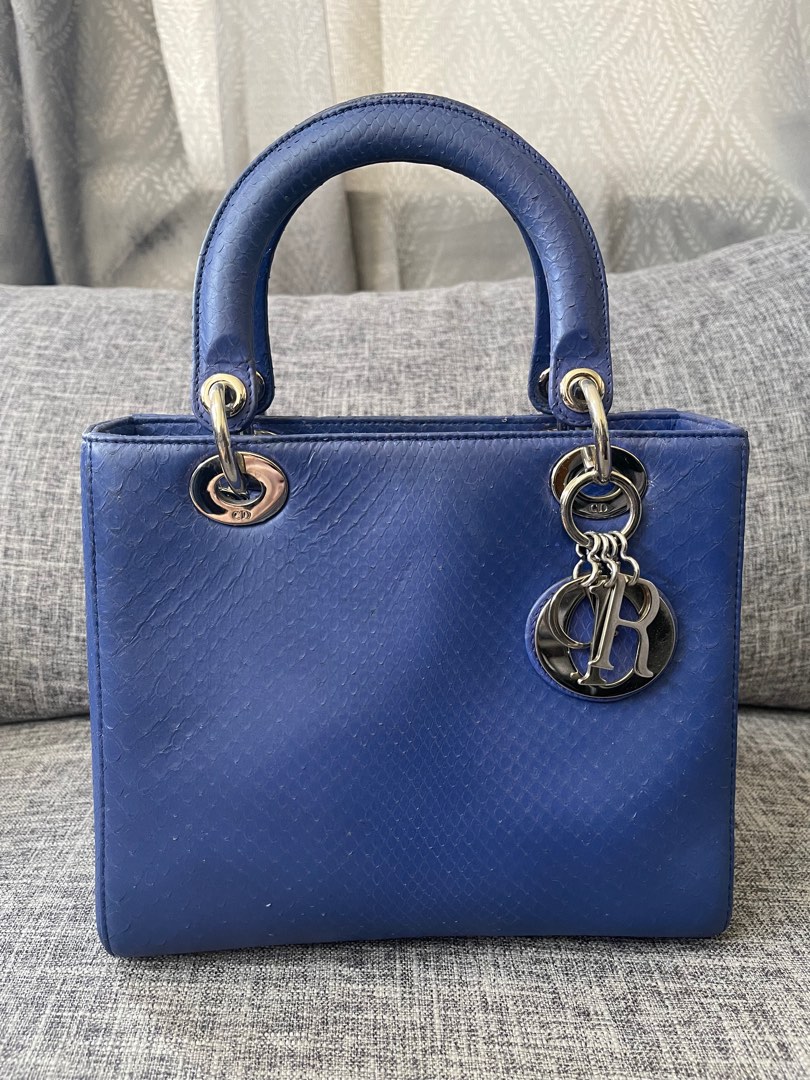 Christian Dior Lady Dior Snakeskin, Luxury, Bags & Wallets on Carousell